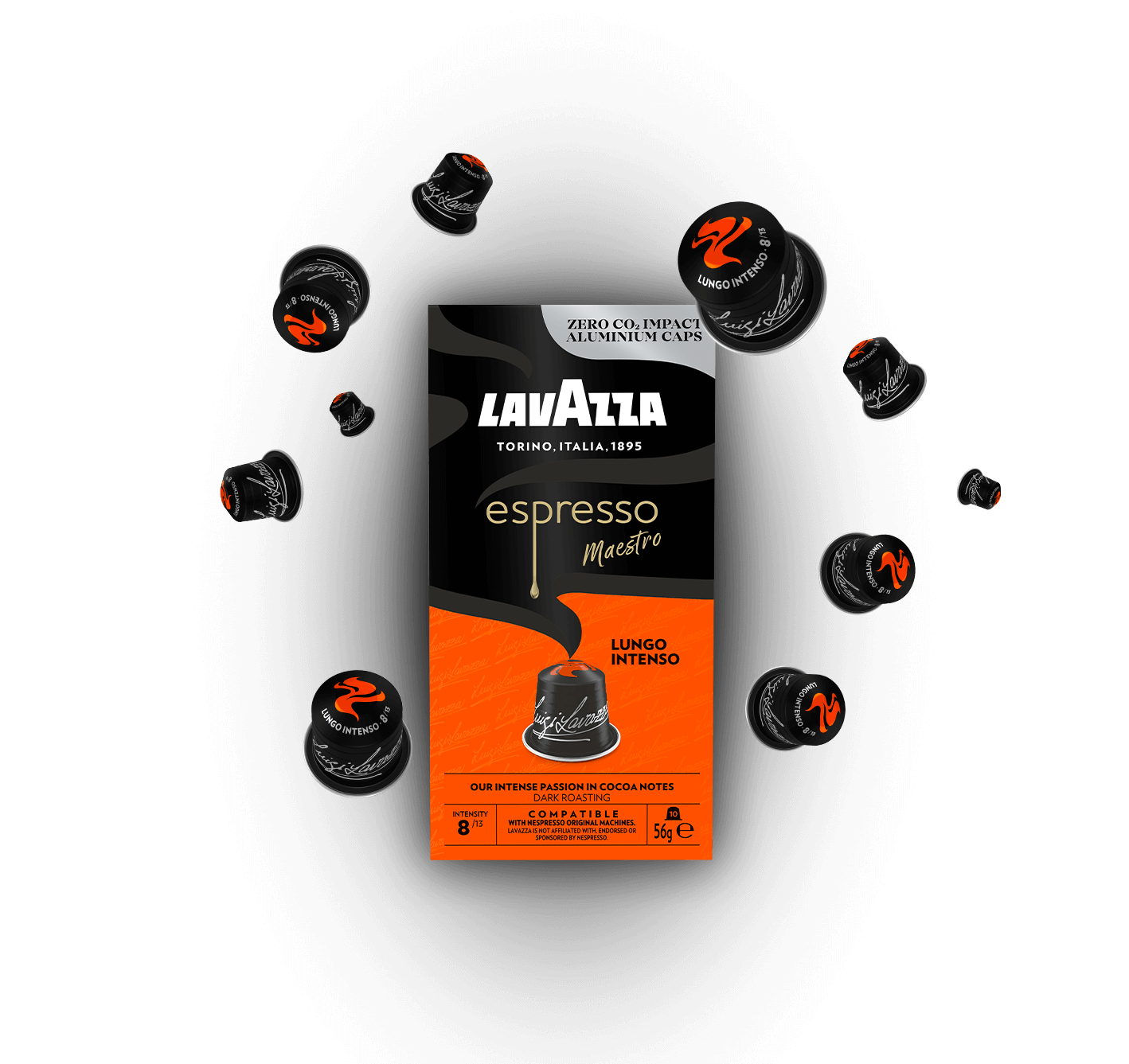 Espresso Maestro Lungo Intenso - Capsules Lavazza compatible with ...